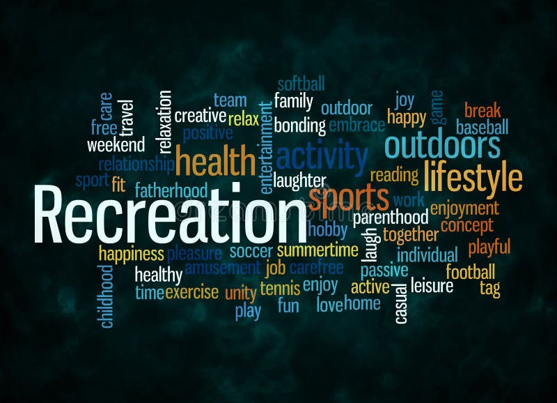 Word Cloud with RECREATION Concept Create with Text only Stock ...