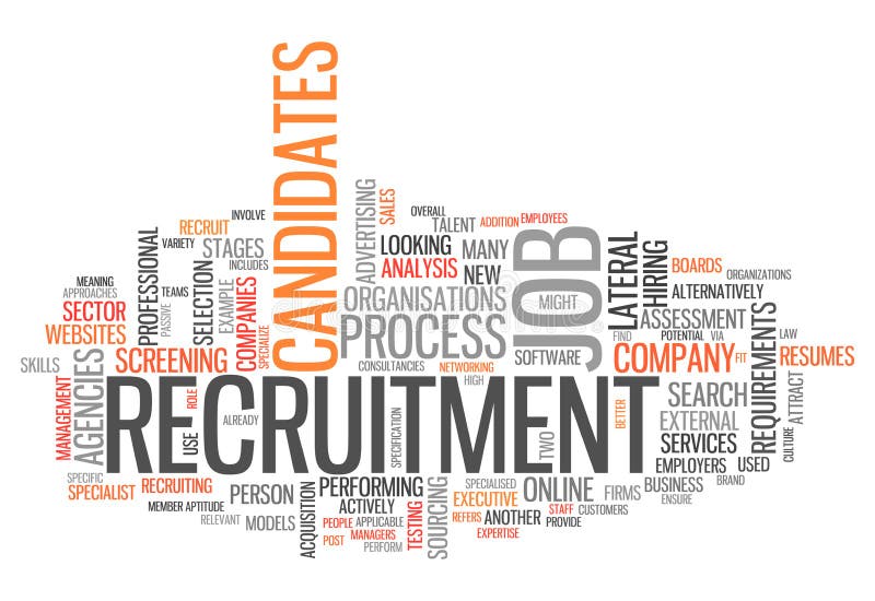 Word Cloud Recruitment stock illustration. Illustration of posters ...