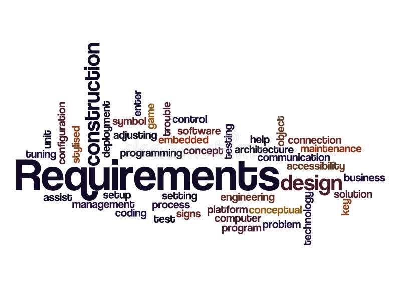 Word Cloud with REQUIREMENTS Concept Stock Illustration - Illustration ...