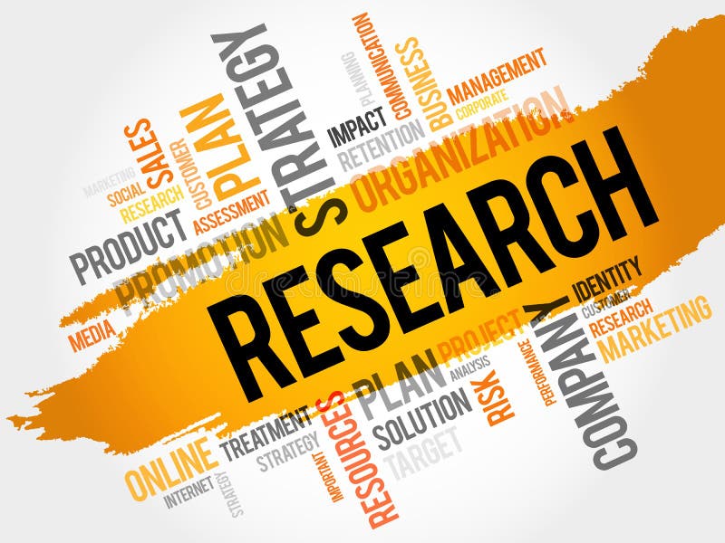 Word Cloud with Research stock illustration. Illustration of advanced ...