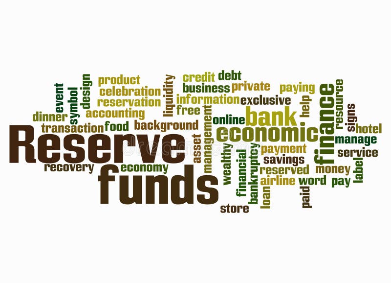 Word Cloud with RESERVE FUNDS Concept Create with Text only Stock ...