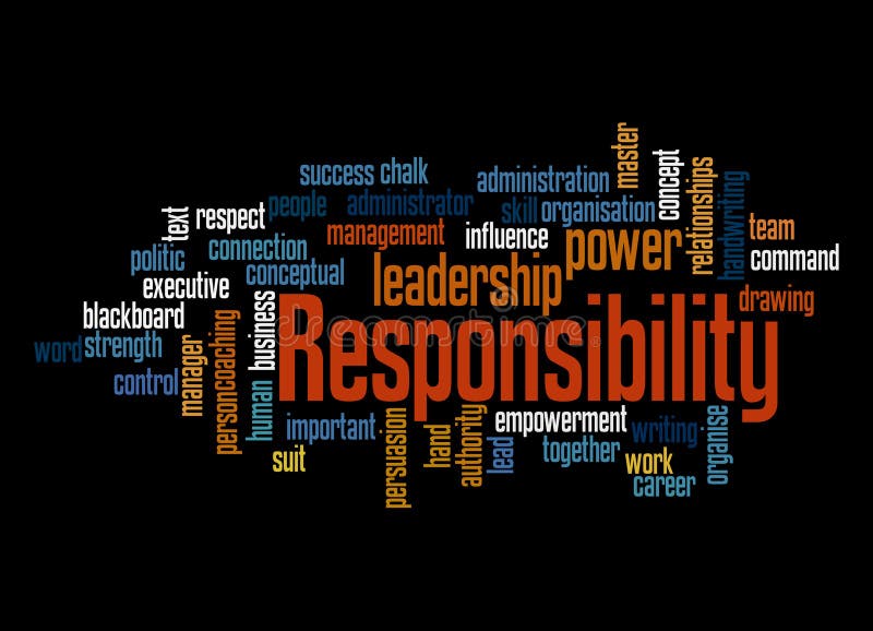 Word Cloud with RESPONSIBILITY Concept Stock Photo - Image of master ...