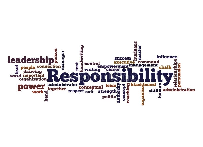 Word Cloud with RESPONSIBILITY Concept Stock Illustration - Illustration of important, hand ...