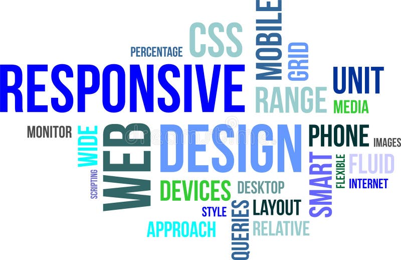 Word Cloud - Responsive Web Design Stock Vector - Illustration of ...