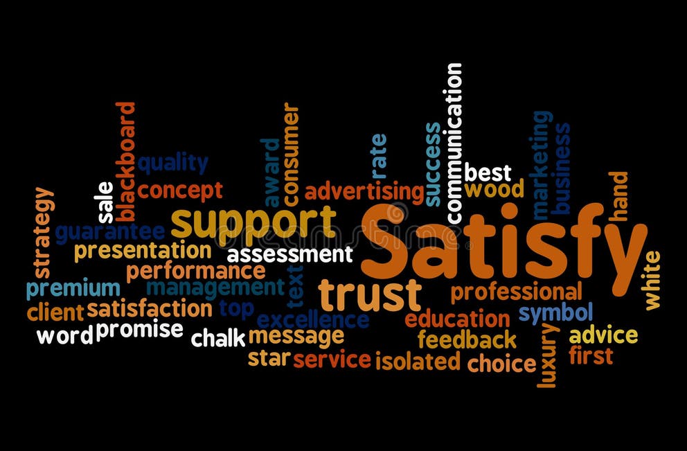 Word Cloud with SATISFY Concept Stock Illustration - Illustration of ...