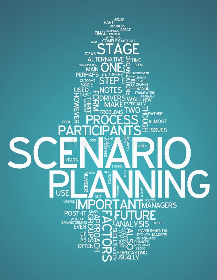 Word Cloud Scenario Planning Stock Illustration - Illustration of ...