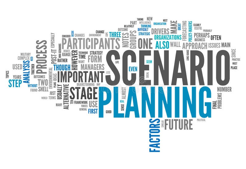 Word Cloud Scenario Planning Stock Illustration - Illustration of ...