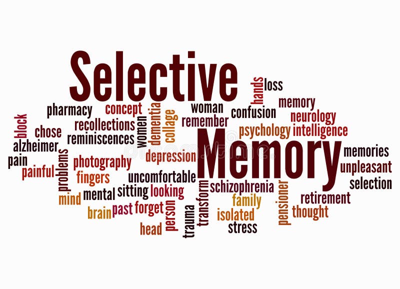 Word Cloud with SELECTIVE MEMORY Concept Create with Text only Stock ...