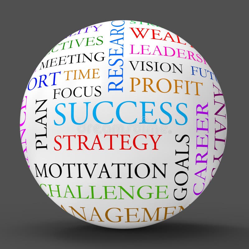 Word Cloud Shows Road To Success Stock Illustration - Illustration of ...