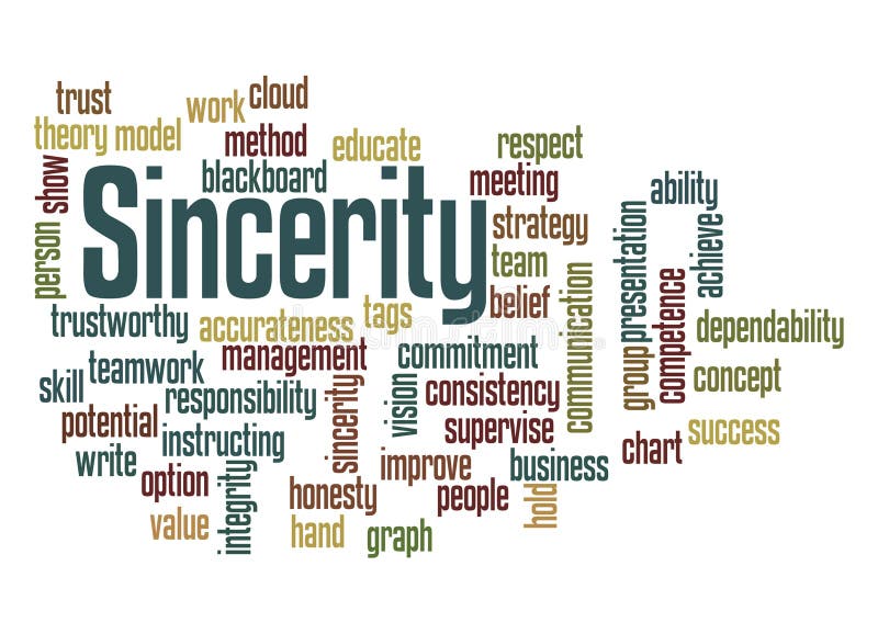 Word Cloud with SINCERITY Concept Stock Image - Image of management ...