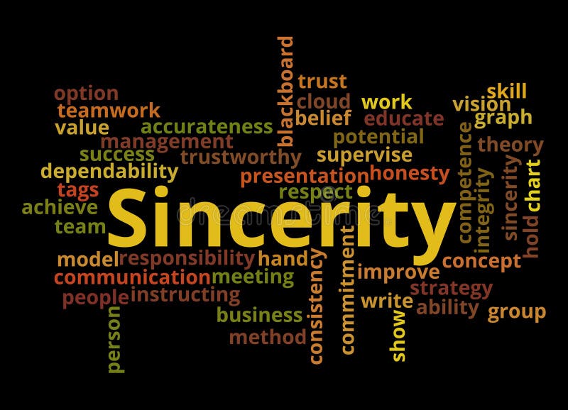 Word Cloud with SINCERITY Concept Stock Illustration - Illustration of ...
