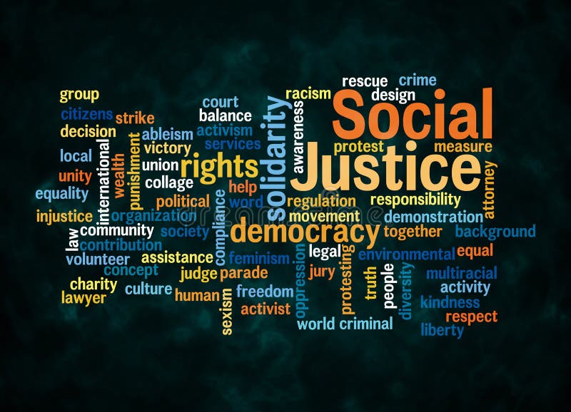Word Cloud with SOCIAL JUSTICE Concept Create with Text only Stock ...