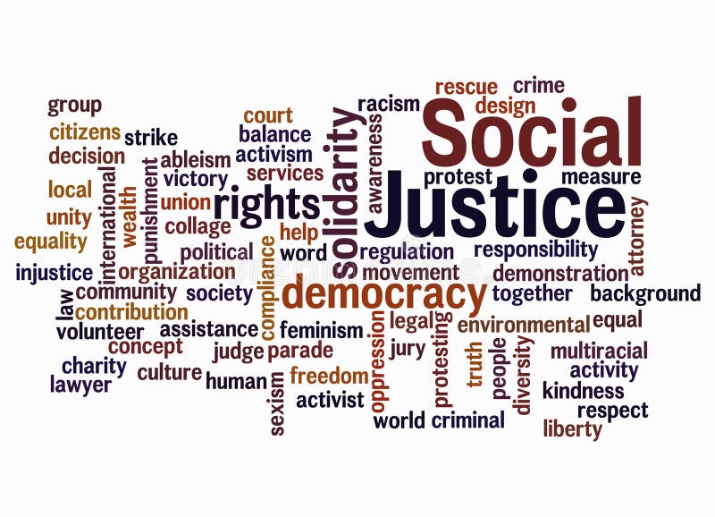 Word Cloud with SOCIAL JUSTICE Concept Create with Text only Stock ...