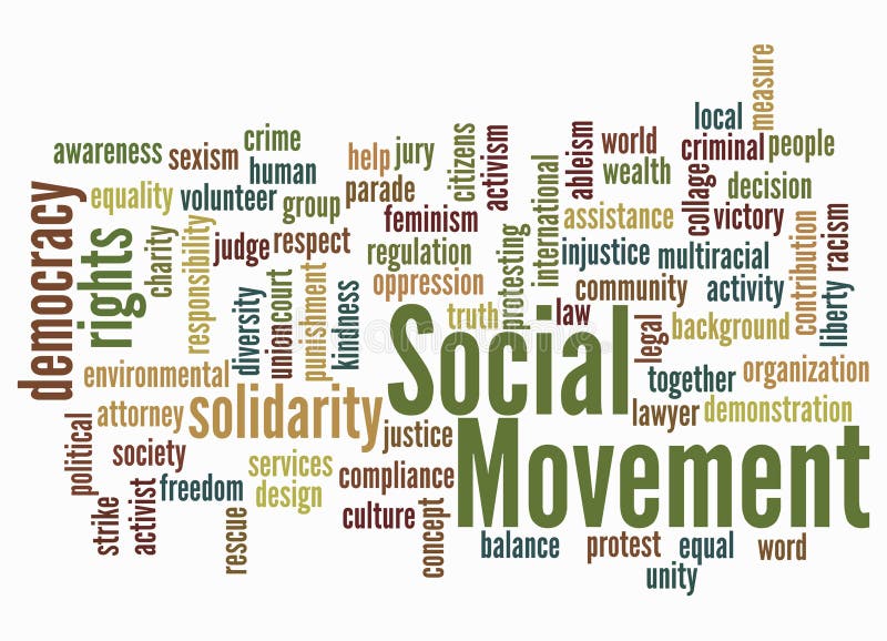 Word Cloud with SOCIAL MOVEMENT Concept Create with Text only Stock ...