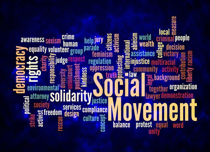 Word Cloud with SOCIAL MOVEMENT Concept Create with Text only Stock ...