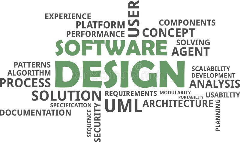 Word Cloud - Software Design Stock Vector - Illustration of planning ...