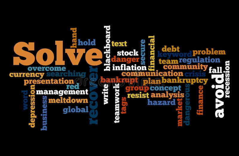 Word Cloud with SOLVE Concept Stock Image - Image of hazard, plan ...