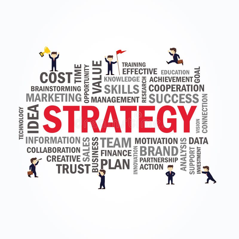 Strategy word cloud stock vector. Illustration of plan - 148894154
