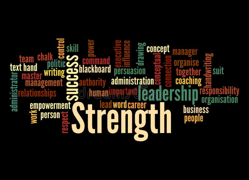 Word Cloud with STRENGTH Concept Stock Image - Image of connection ...