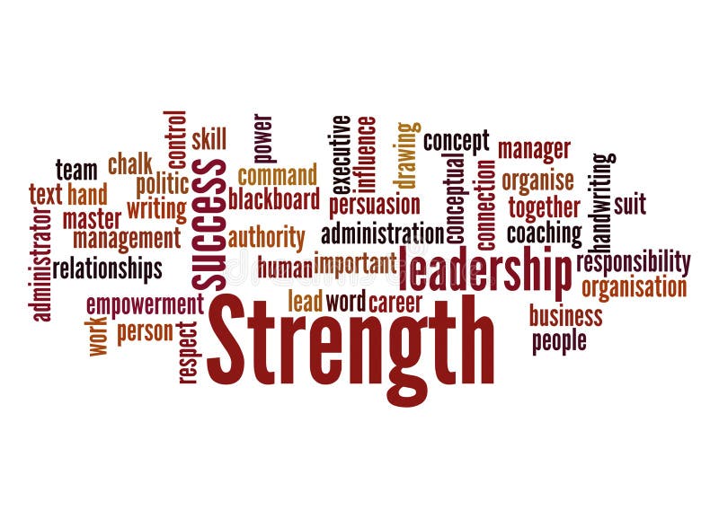 Word Cloud with STRENGTH Concept Stock Illustration - Illustration of ...
