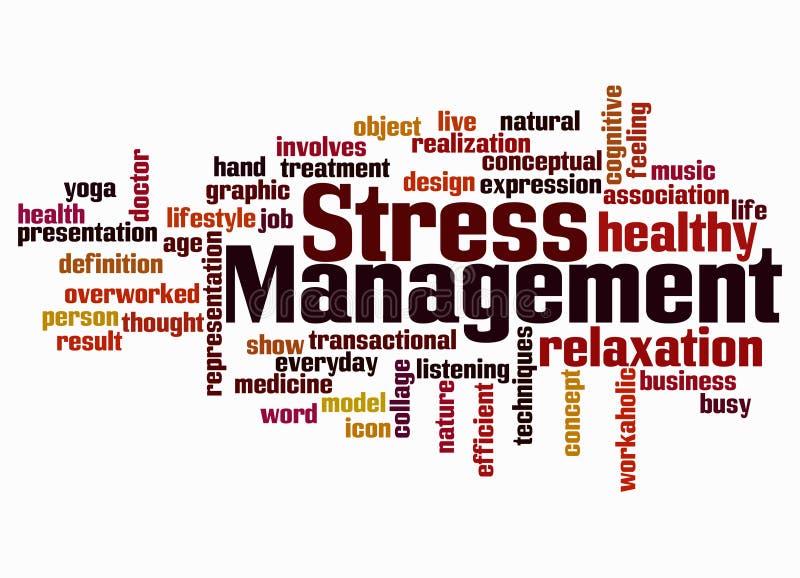 Word Cloud with STRESS MANAGEMENT Concept Create with Text only Stock ...