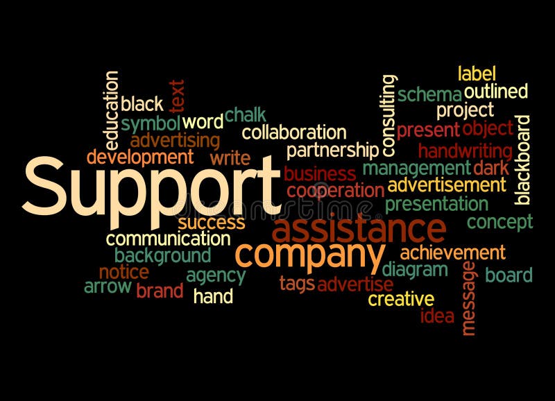 Word Cloud with SUPPORT Concept Stock Illustration - Illustration of company, business: 331091227