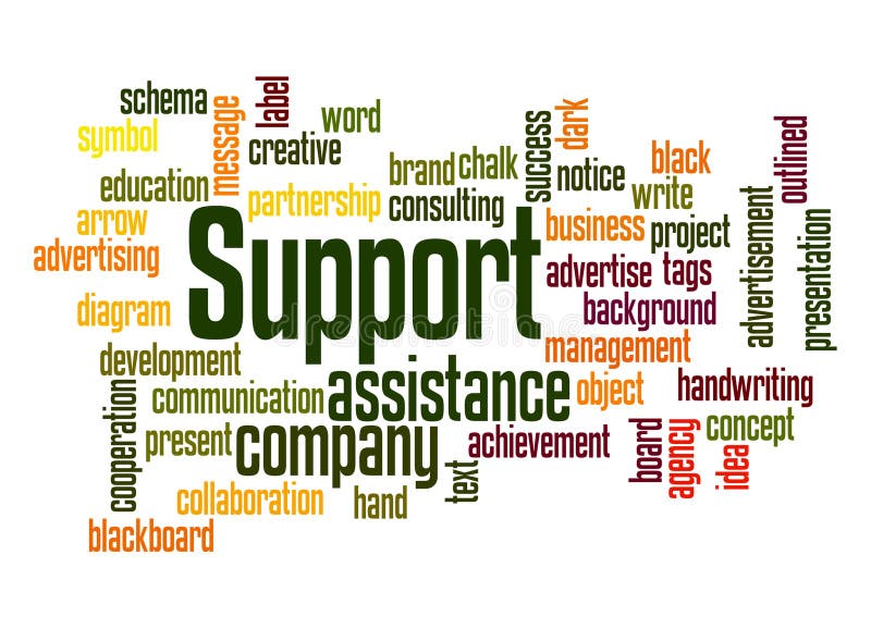 Word Cloud with SUPPORT Concept Stock Illustration - Illustration of agency, company: 332679144