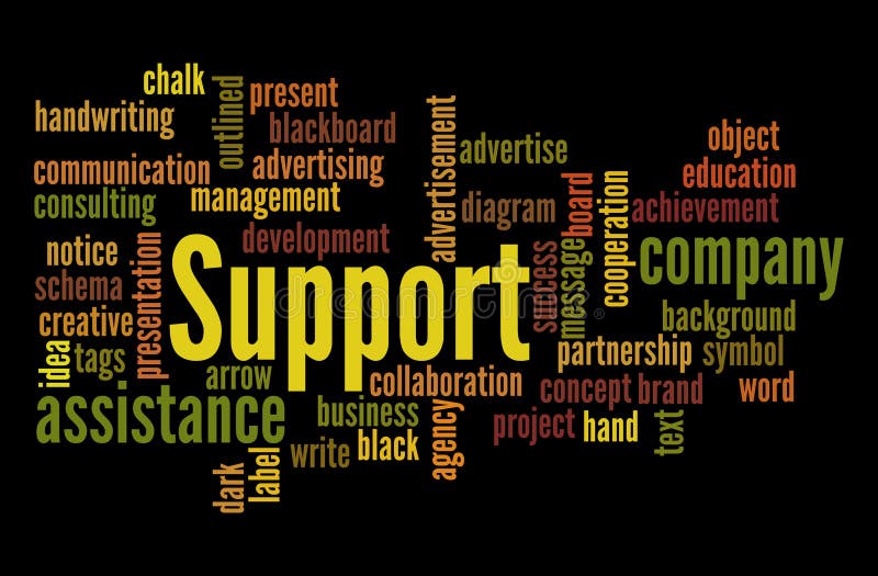 Word Cloud with SUPPORT Concept Stock Illustration - Illustration of ...