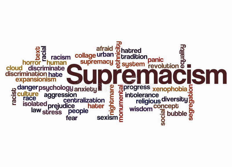 Word Cloud with SUPREMACISM Concept Create with Text only Stock ...