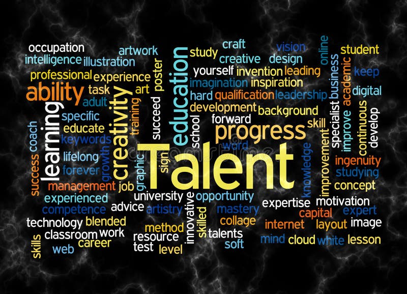 Word Cloud with TALENT Concept Create with Text only Stock Illustration ...