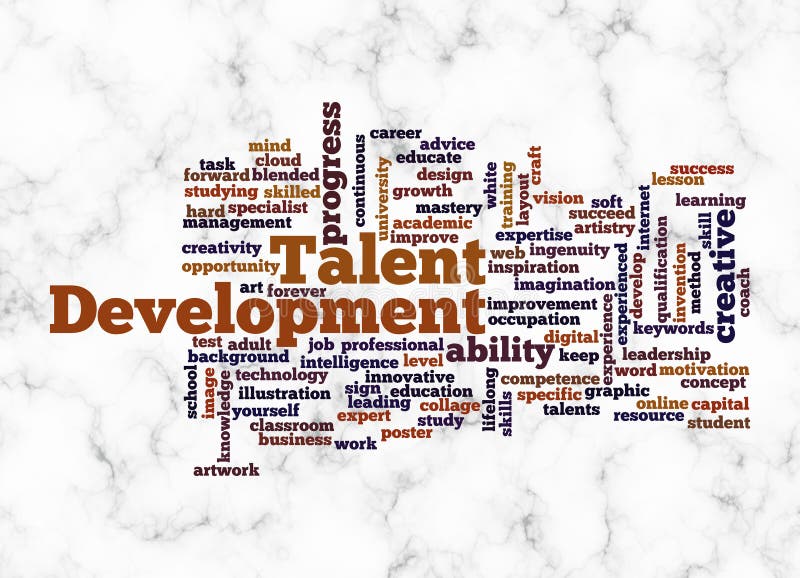 Word Cloud with TALENT DEVELOPMENT Concept Create with Text only Stock ...
