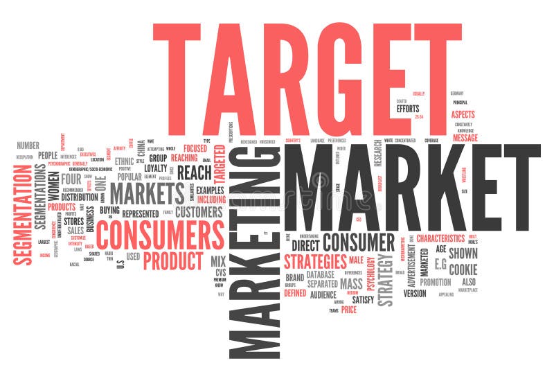 Word Cloud Target Market stock illustration. Illustration of ...