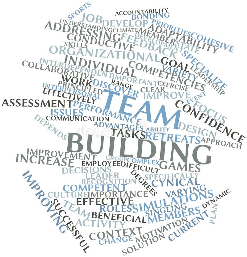 Word Cloud for Team Building Stock Illustration - Illustration of ...
