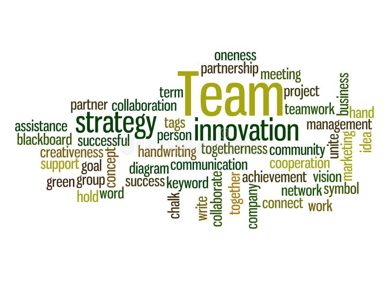 Word Cloud with TEAM Concept Stock Photo - Image of goal, hold: 332679218