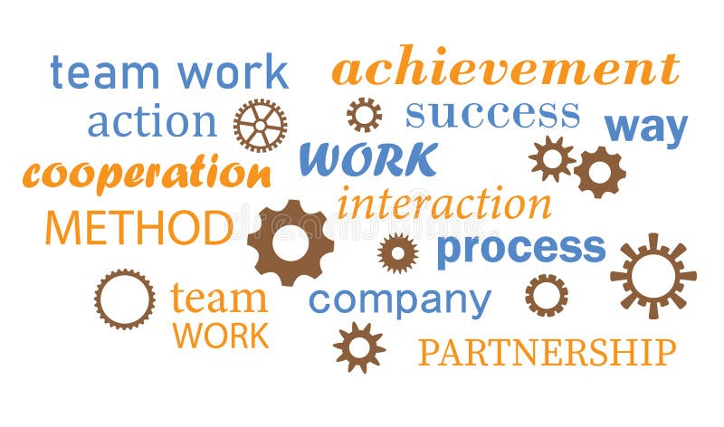 Word Cloud. Teamwork and Success Stock Vector - Illustration of vector ...