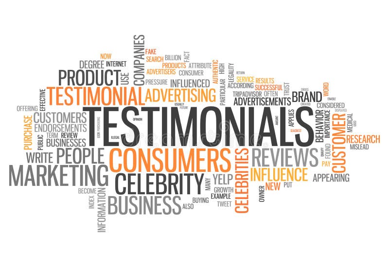 TESTIMONIALS Tag Cloud (customer Service Satisfaction Quality) Stock ...