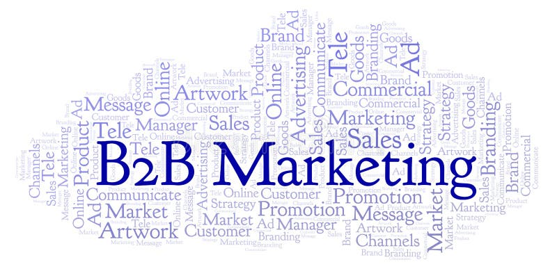 Word Cloud with Text B2B Marketing. Stock Illustration - Illustration ...