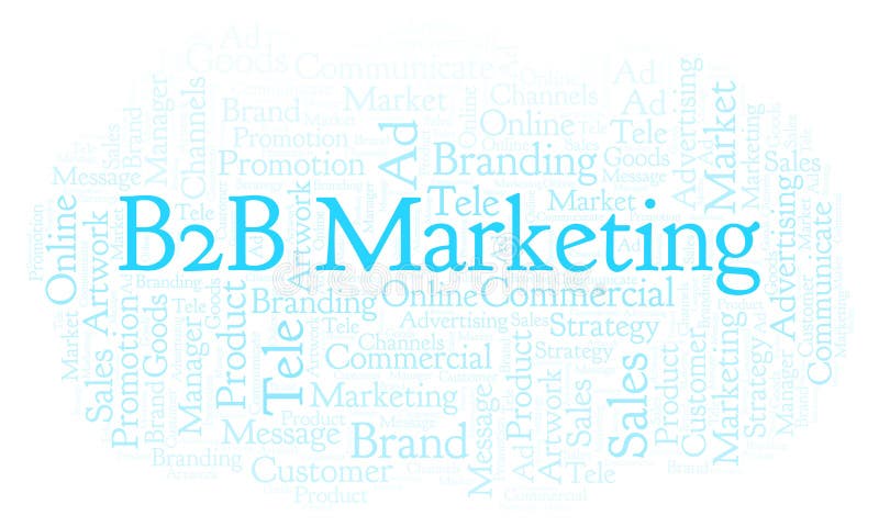 Word Cloud with Text B2B Marketing. Stock Illustration - Illustration ...