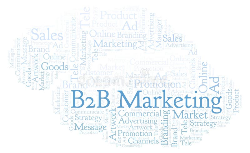 Word Cloud with Text B2B Marketing. Stock Illustration - Illustration ...