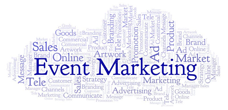 Word Cloud with Text Event Marketing. Stock Illustration - Illustration ...