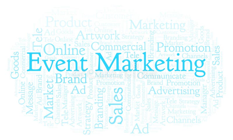 Word Cloud with Text Event Marketing. Stock Illustration - Illustration ...