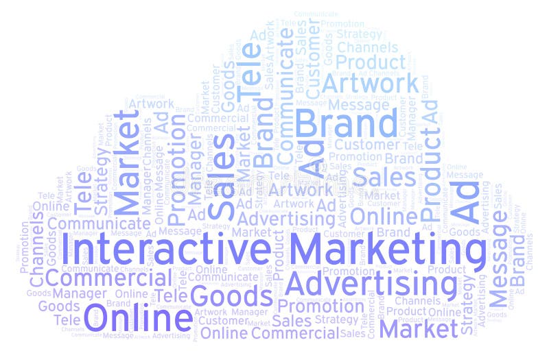 Word Cloud with Text Interactive Marketing Stock Illustration ...