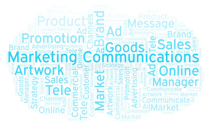 Word Cloud with Text Marketing Communications. Stock Illustration ...