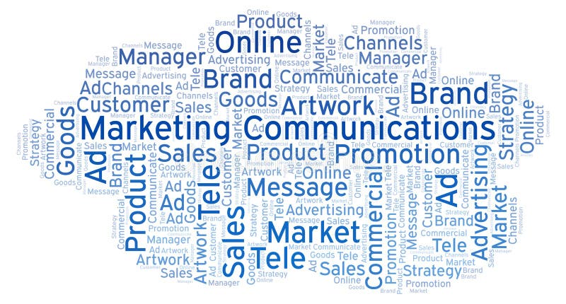 Marketing Communications Word Cloud Stock Illustration - Illustration ...