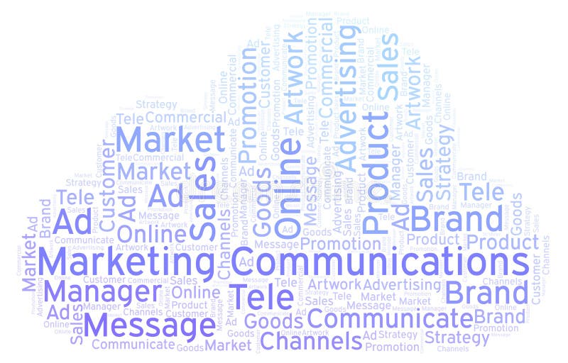 Word Cloud with Text Marketing Communications Stock Illustration ...