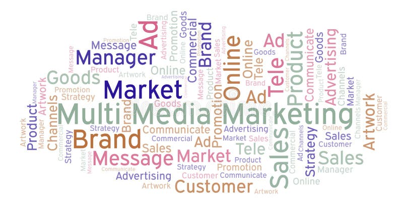 Multi Media Art word cloud stock illustration. Illustration of text ...