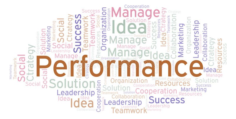 Word Cloud with Text Performance. Stock Illustration - Illustration of ...