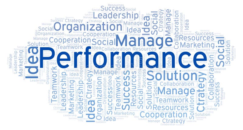 Word Cloud with Text Performance Stock Illustration - Illustration of ...