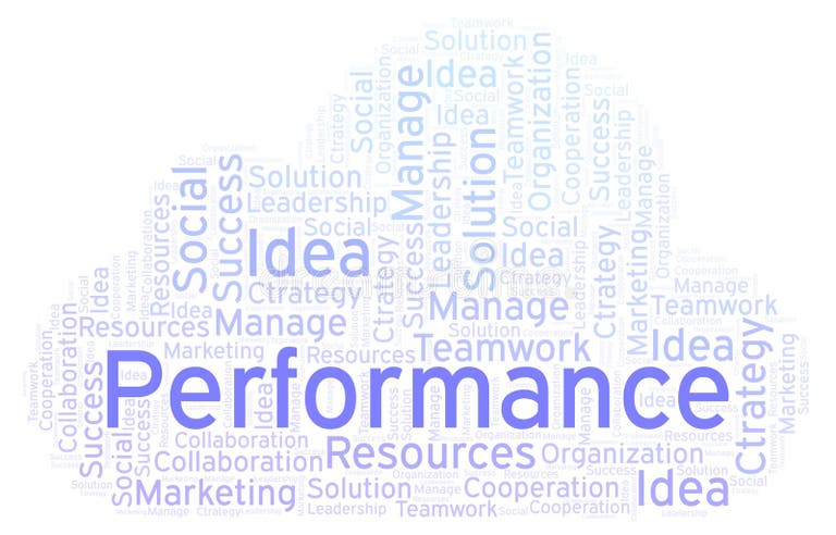 Word Cloud with Text Performance. Stock Illustration - Illustration of ...
