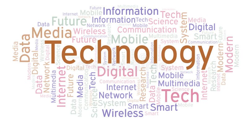 Communication Technology Word Cloud Stock Illustration - Illustration ...